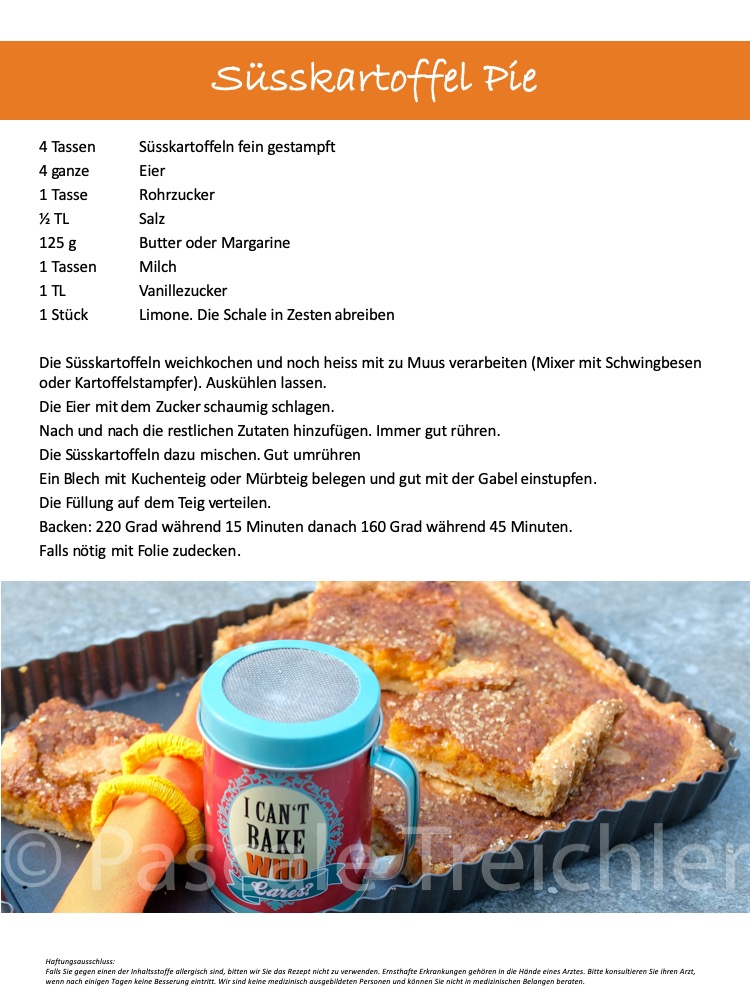 Rezept: Süsskartoffel Pie – Pascale Treichler