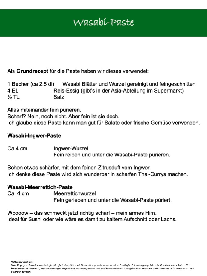 Wasabi-Paste – Pascale Treichler